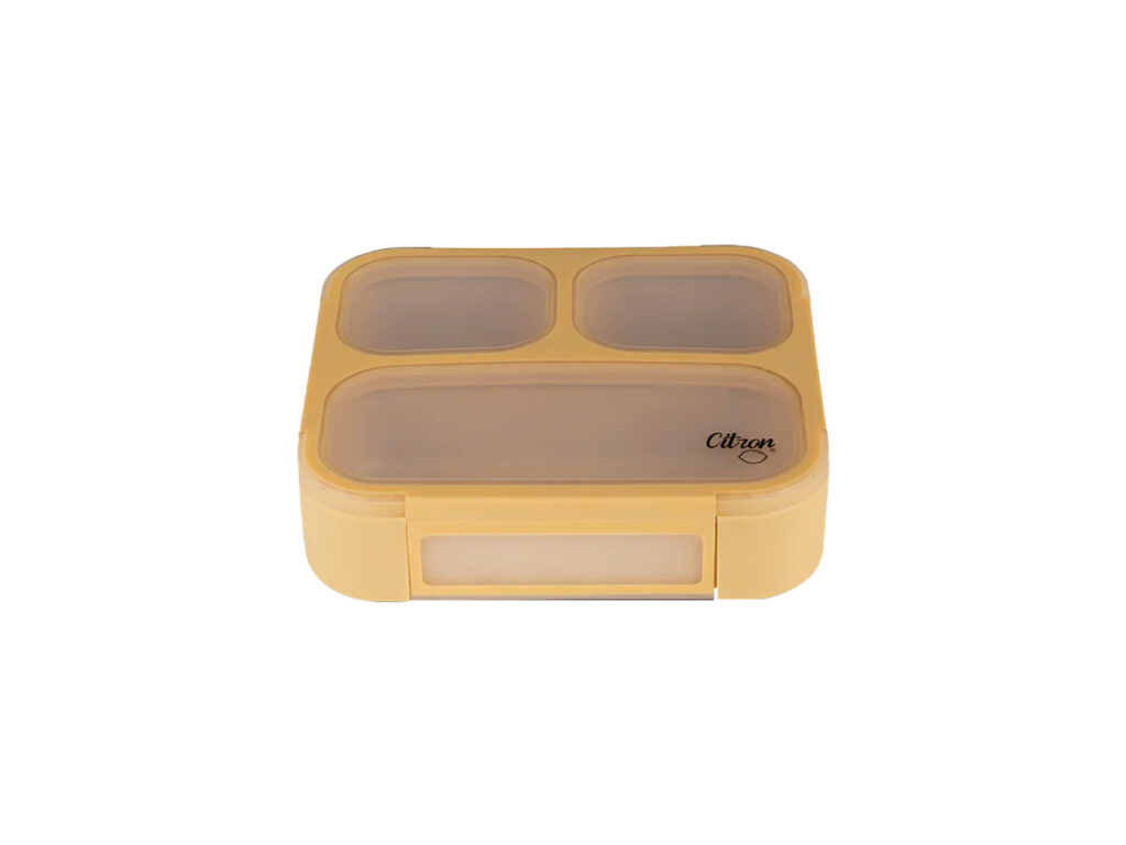 Citron Lunchbox with Fork & Spoon - Yellow • Yuehlia