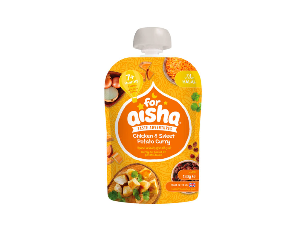 For Aisha Chicken & Sweet Potato Curry Baby Food Pouch (7m+) - 130g ...