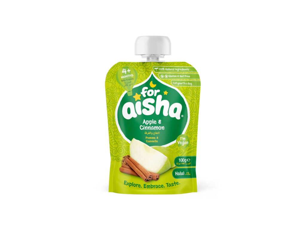 For Aisha Apple & Cinnamon with Rice Pouch (4m+) - 100g • Yuehlia