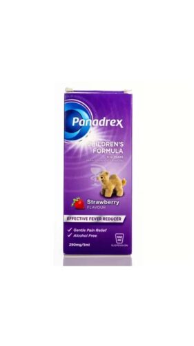 Panadrex Childrens Formula Syrup Strawberry Flavour 250mg - 100ml • Yuehlia