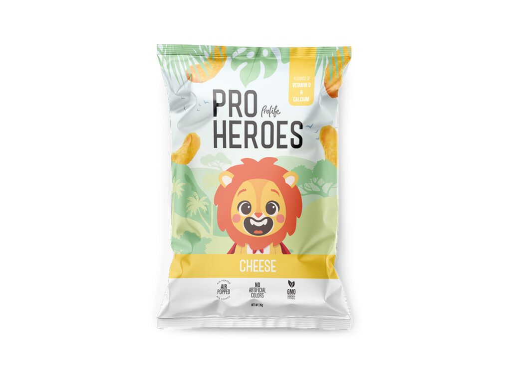 Prolife Pro Heroes Cheese Flavour Puffs - 35gm • Yuehlia