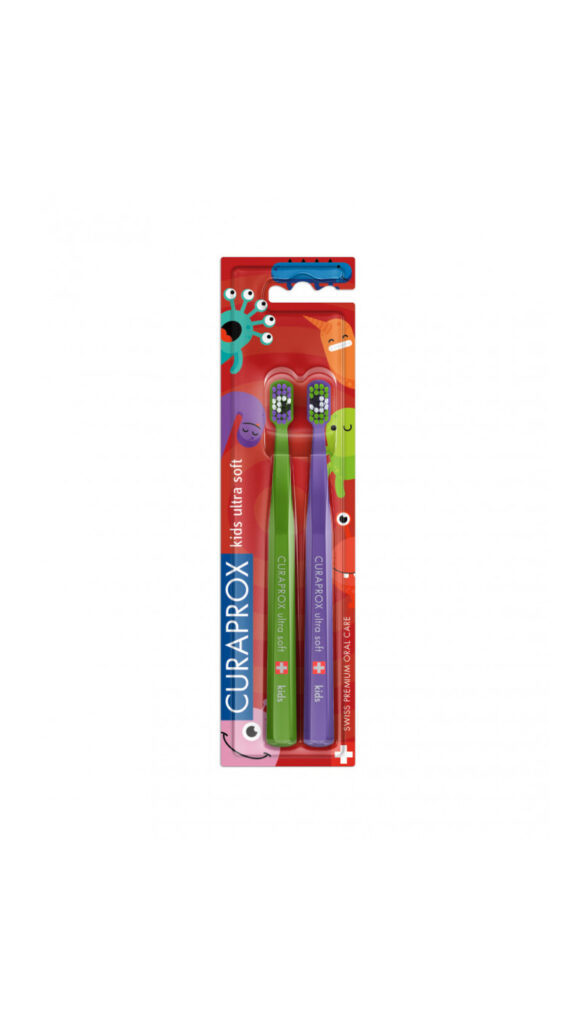Curaprox Kids Ultra Soft Toothbrush Little Bacteria Edition - 2 pcs (4 ...