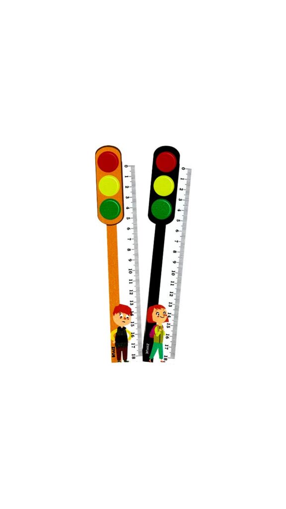 Wooden Traffic Signal Ruler - 1 pc • Yuehlia