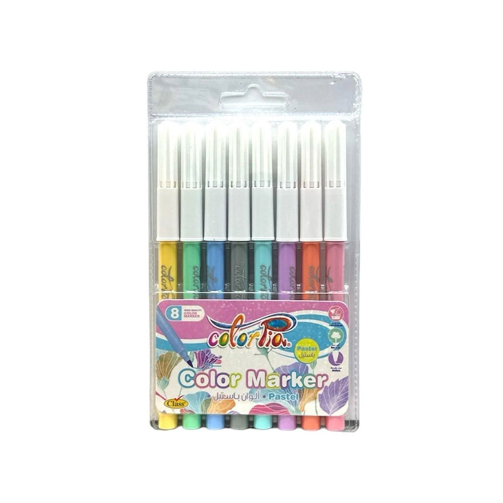 Class Colorpia Pastel Color Markers - 8 Markers • Yuehlia Kuwait