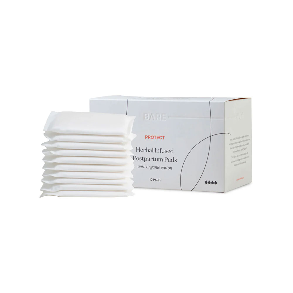 Bare Mum Herbal Infused Postpartum Pads - 10 Pads • Yuehlia Kuwait