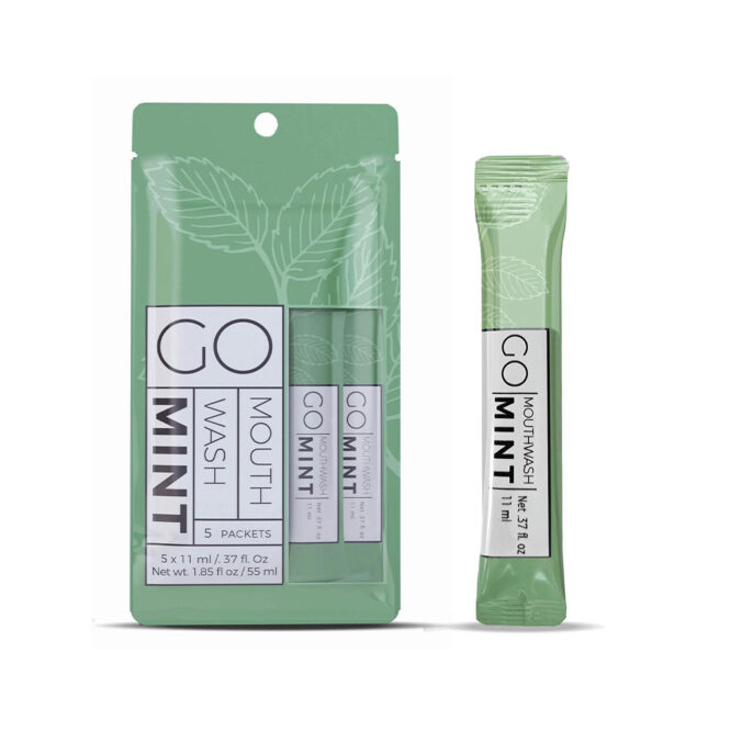 Go Mouthwash Mint - 11ml x 5 Travel Packs • Yuehlia Kuwait